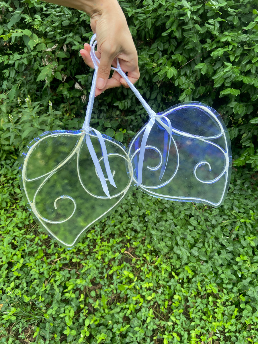 Large Leaf Hand Fan in white – HelloFaerie