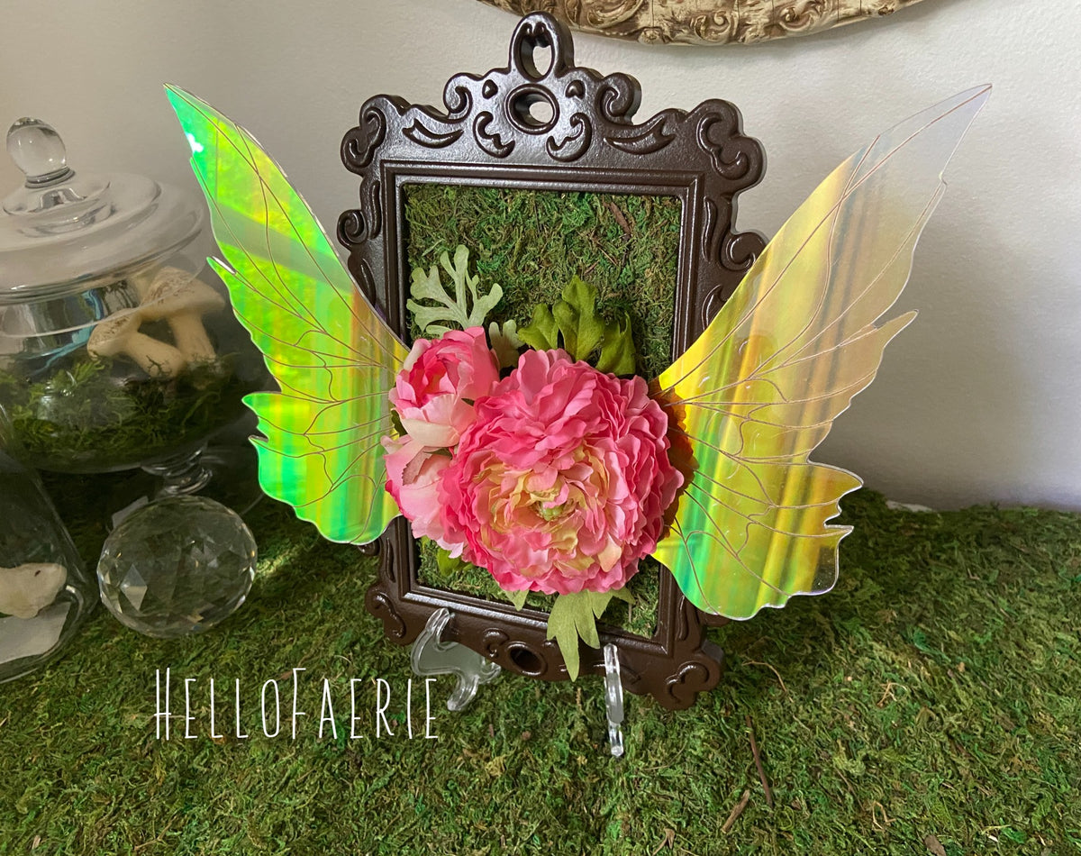 Framed Fairy wing art Bright Pink – HelloFaerie