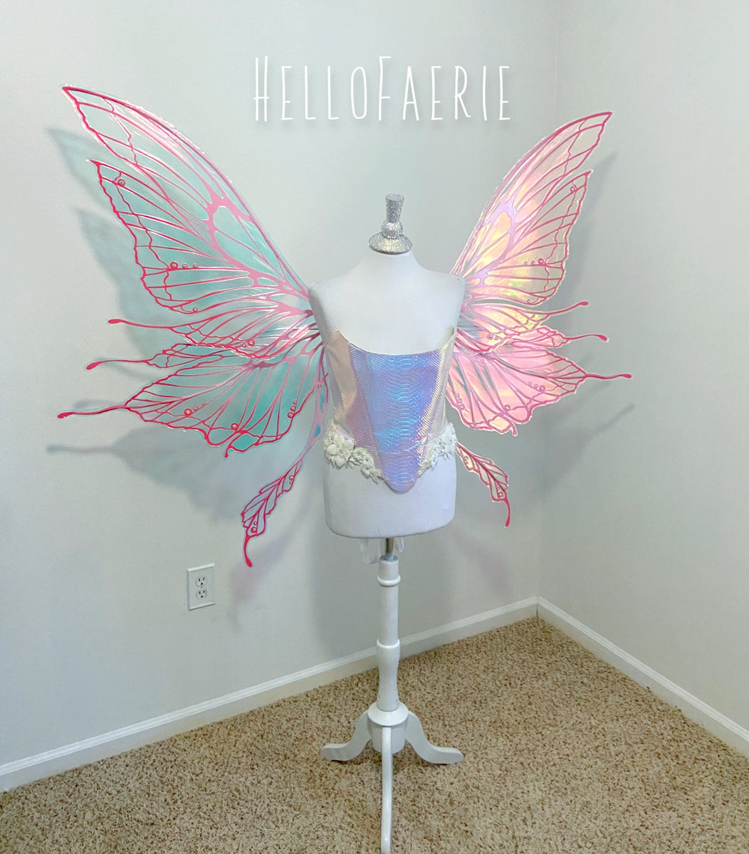 PRE ORDER Pink Monster size Crystal Rhinestone Joy Iridescent Fairy Wi ...